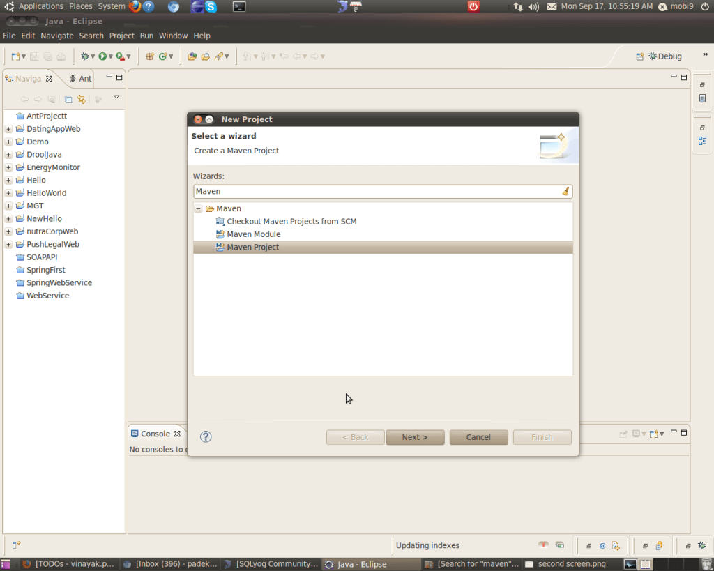 Getting started with Maven 2 using Eclipse - Mobisoft